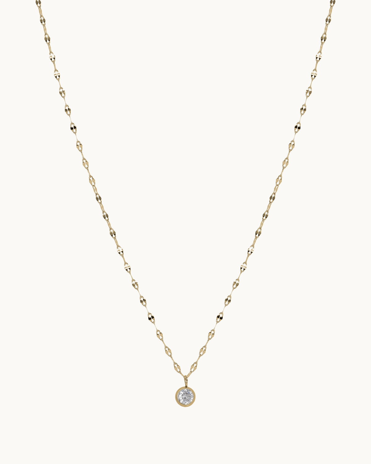 Sasha Bezel Necklace in Gold – Kaleido